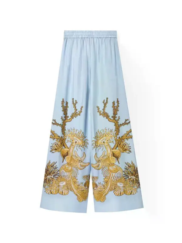 La DoubleJ Palazzo Placed Pants In Oceania Placée Print
