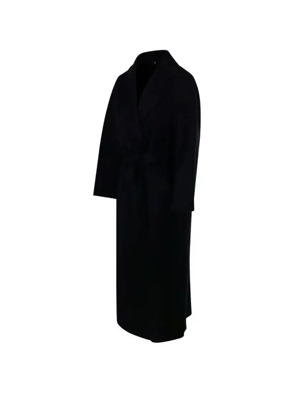 Max Mara Belted Single-breasted Coat - Black