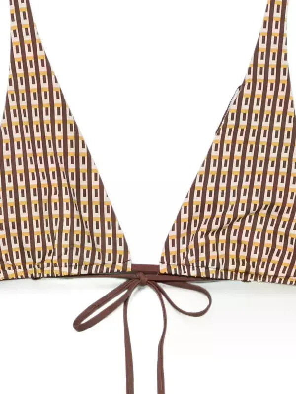 SIR. Geometric Print Bikini Top