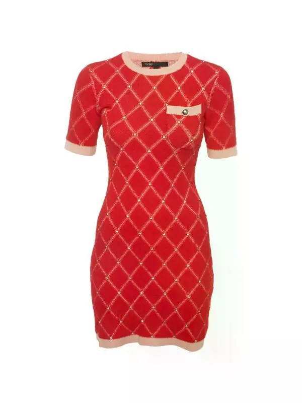Maje Knit Mini Dress With Chest Patch Pocket