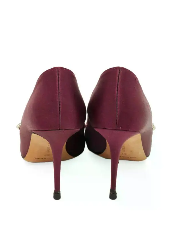Manolo Blahnik Nadira Crystal-embellished Satin Pumps