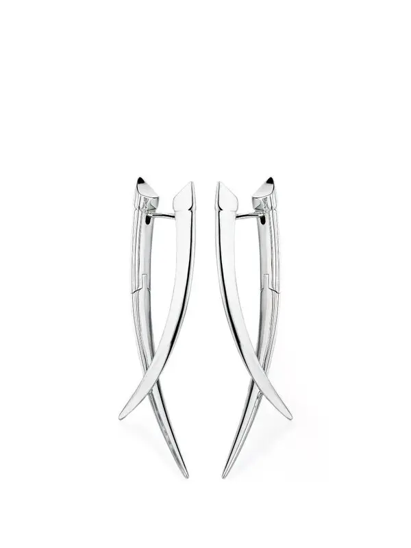 SHAUN LEANE Sabre Crossover Earrings - Silver