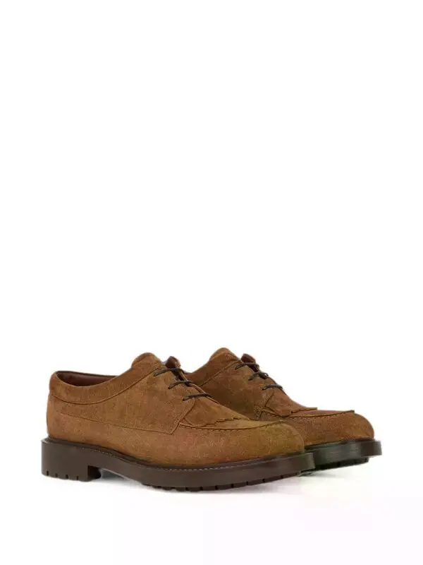 Etro Lace-up Suede Loafers With Arnica Motif