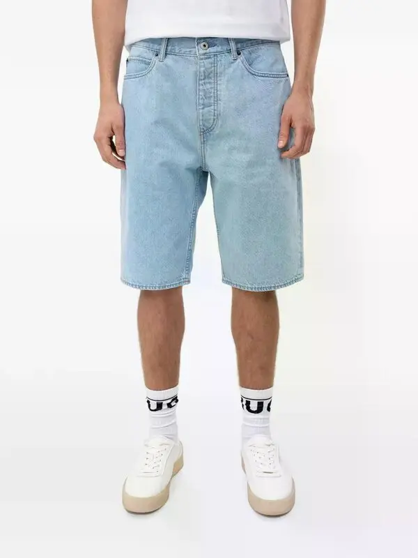 Hugo Logo Patch Denim Shorts