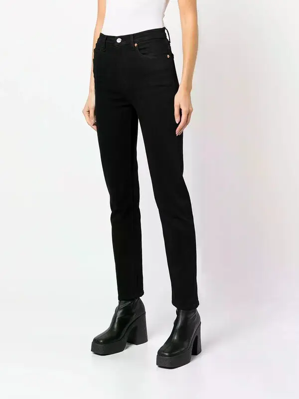 RE/DONE High-rise Straight-leg Jeans