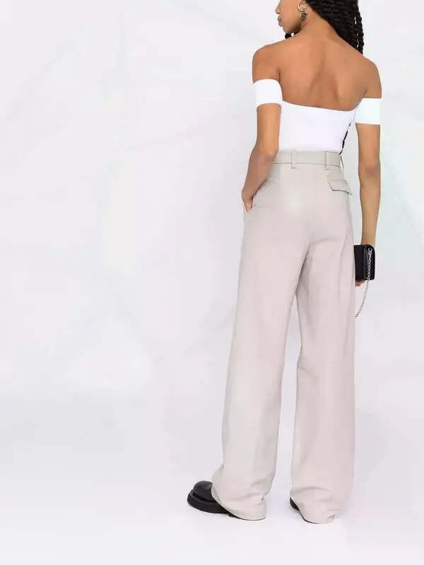 Helmut Lang Ribbed Knit Off-shoulder Top