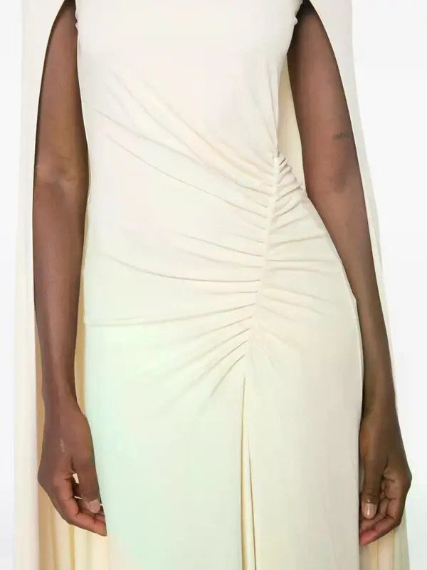 Simkhai Beige Ruffled Detail Maxi Dress