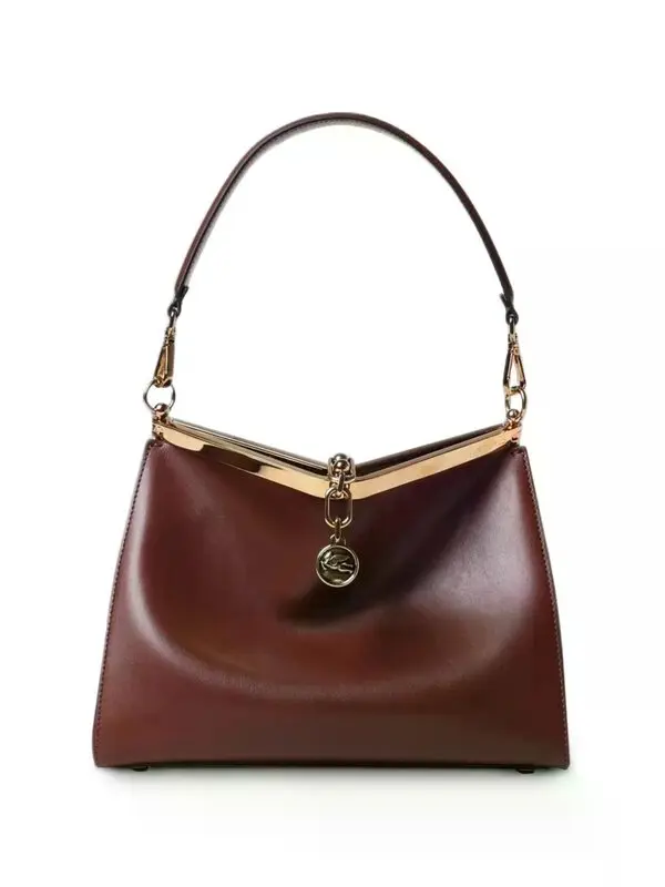 Etro Medium Vela Leather Shoulder Bag - Brown