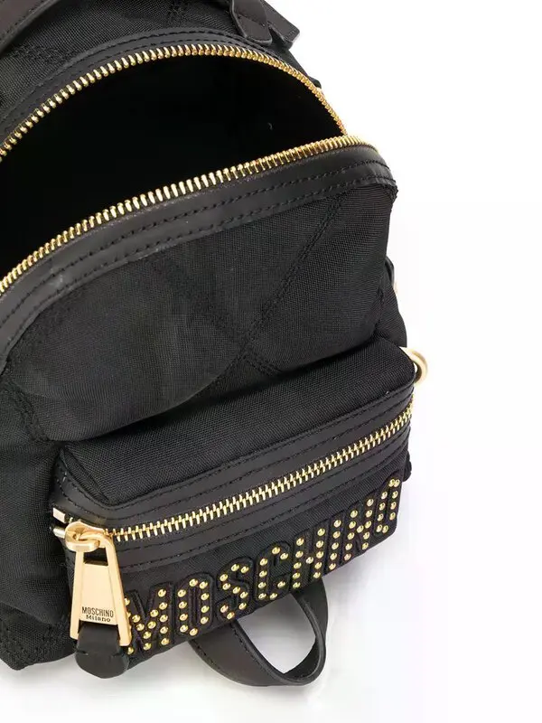 Moschino Mini Studded Logo Backpack