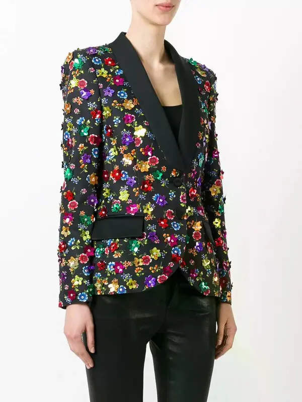 Moschino Floral Embroidered Blazer
