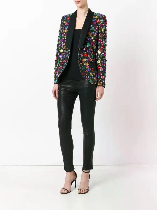 Moschino Floral Embroidered Blazer
