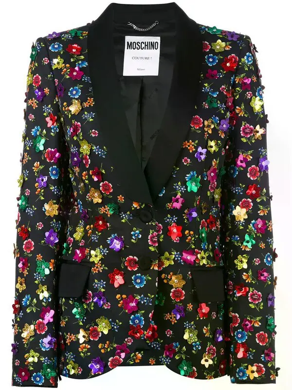 Moschino Floral Embroidered Blazer