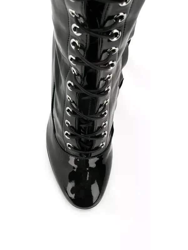 Moschino Lace-up Thigh-high Boots