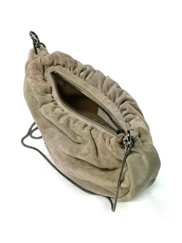 Brunello Cucinelli Suede Slouchy Clutch Bag