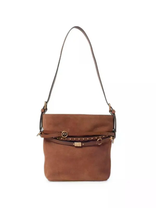 Pinko Stud-embellished Suede Shoulder Bag