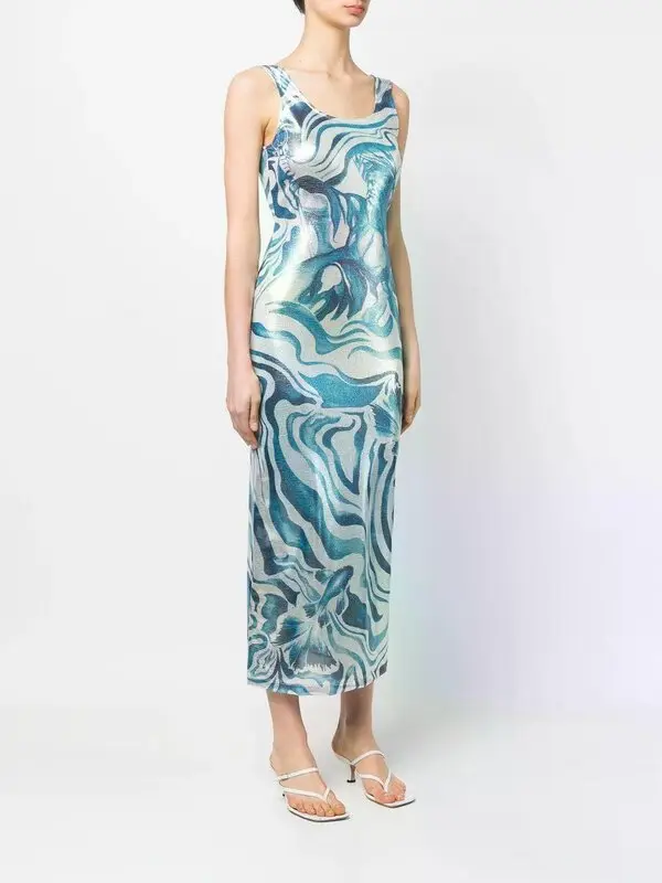 Alberta Ferretti Swirl Print Dress