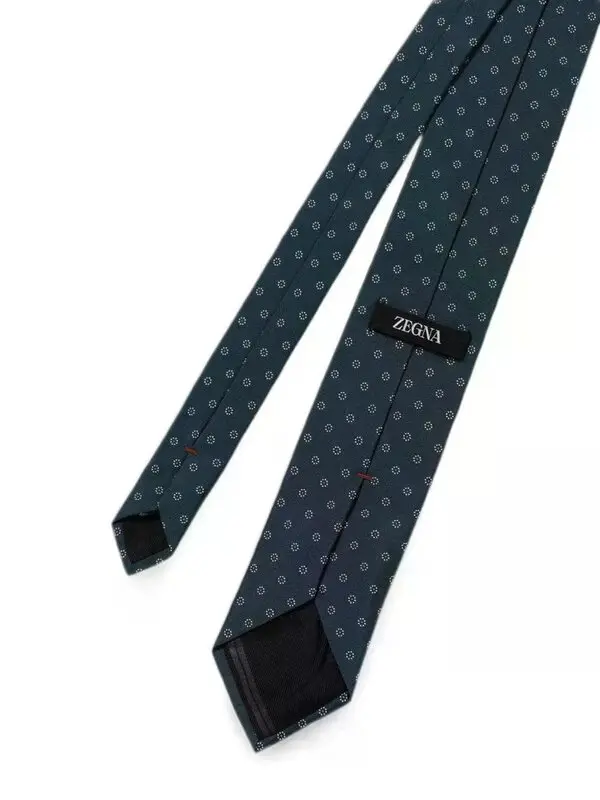 Zegna Micro-floral Jacquard Neck Tie