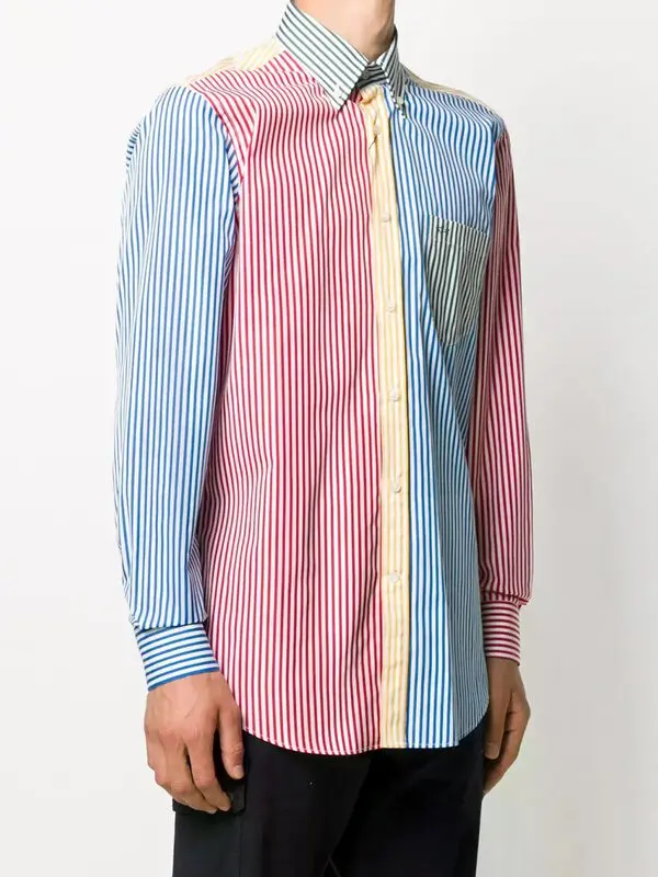 Paul & Shark Striped Colour-block Shirt - Red