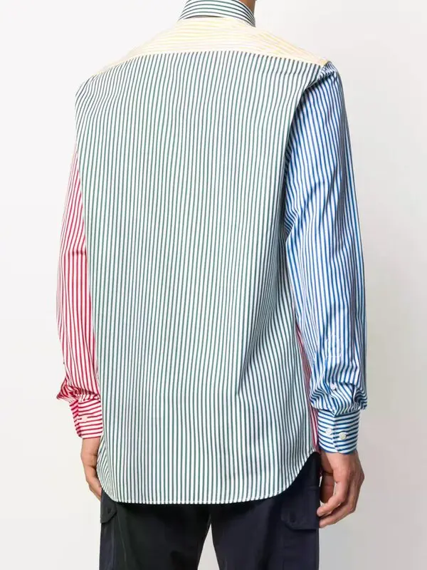 Paul & Shark Striped Colour-block Shirt - Red