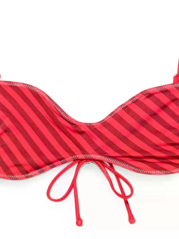 Frankies Bikinis Jennie Magnolia Striped Bikini Top