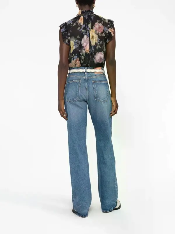 Zimmermann Luminosity Floral-print Silk Top