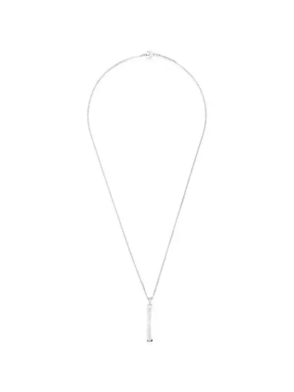 ASTON MARTIN WATCHES Aston Martin Engraved Pendant Necklace - Silver