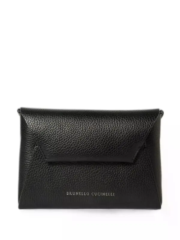 Brunello Cucinelli Leather Shoulder Bag - Black