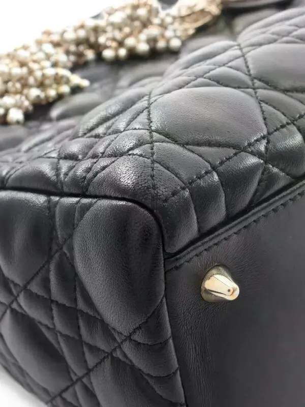 Dior Lady Cannage Tote Bag - Black