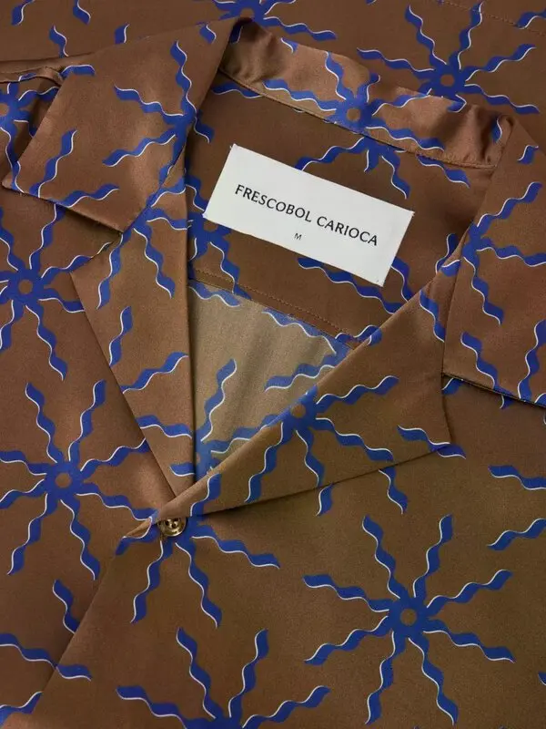 Frescobol Carioca Roberto Silk Shirt - Brown