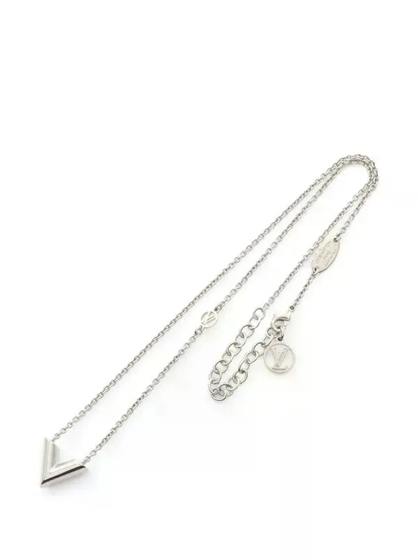 LOUIS VUITTON Essential V Cable-link Chain Necklace - Silver