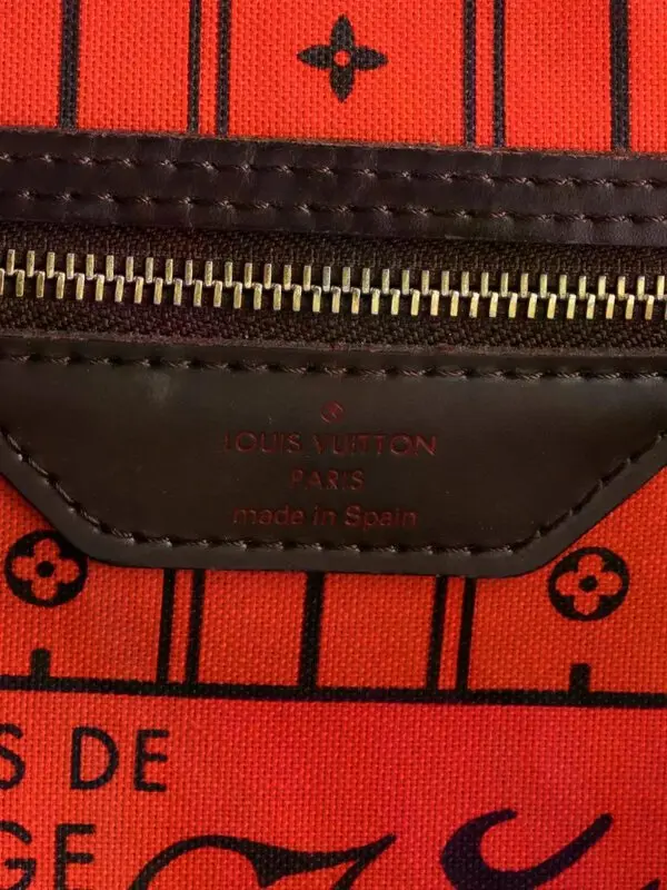 LOUIS VUITTON Damier Neverfull Mm Tote Bag - Brown