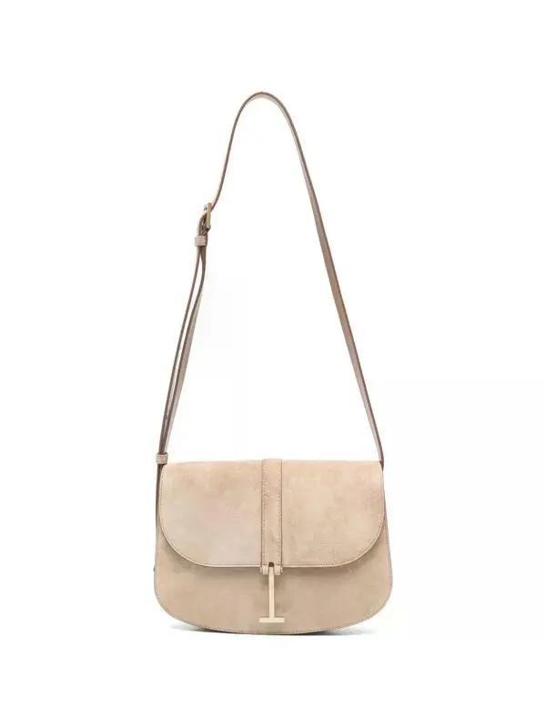 TOM FORD Kara T-bar Suede Crossbody Bag - Neutrals