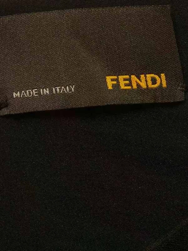 Fendi Cap Sleeve Midi Dress