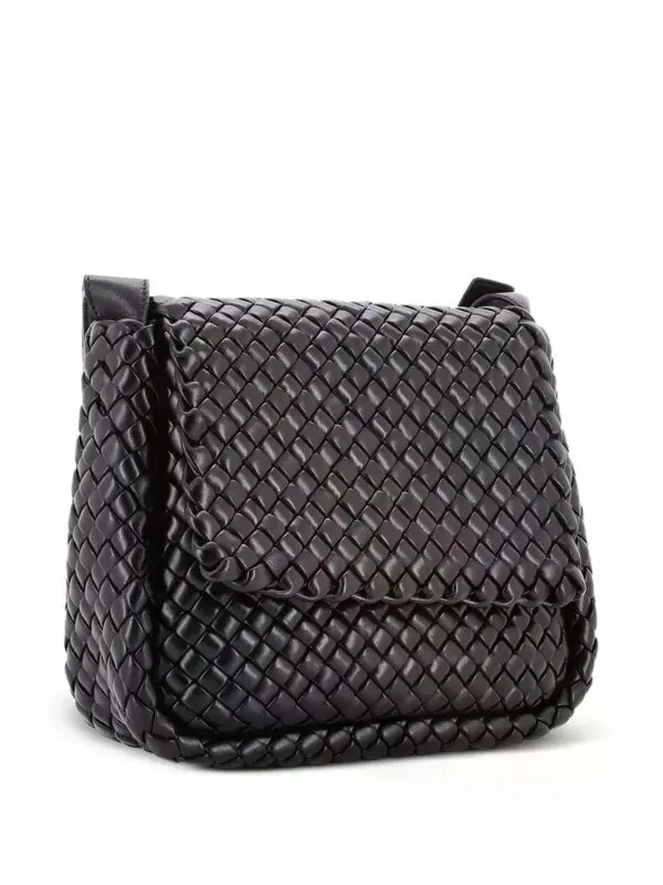 Bottega Veneta Padded Intrecciato Leather Small Shoulder Bag - Black