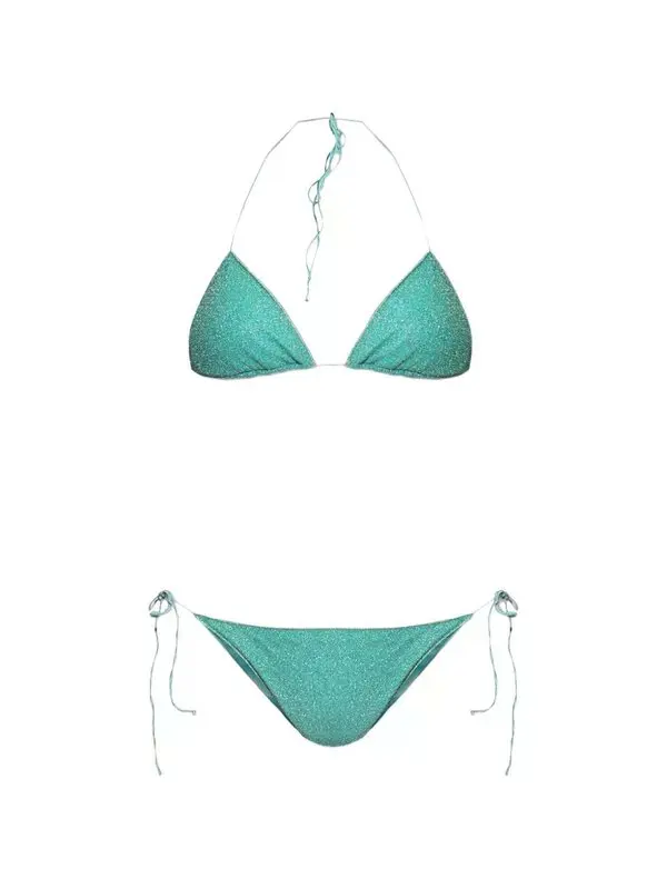 Oseree Glitter Effect Bikini - Green