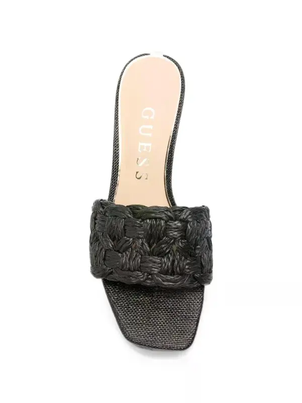 Guess Woven Strap Square-toe Heeled Sandals