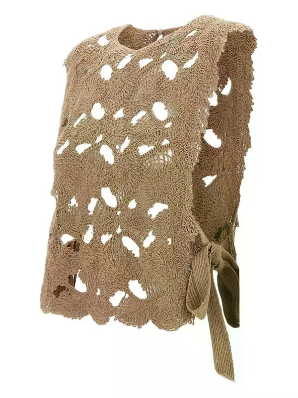 KANGRA Crochet-knit Sleeveless Top