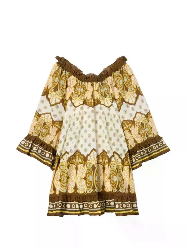 La DoubleJ Boho Placed Mini Dress