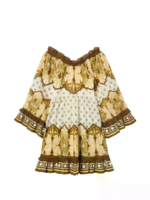 La DoubleJ Boho Placed Mini Dress