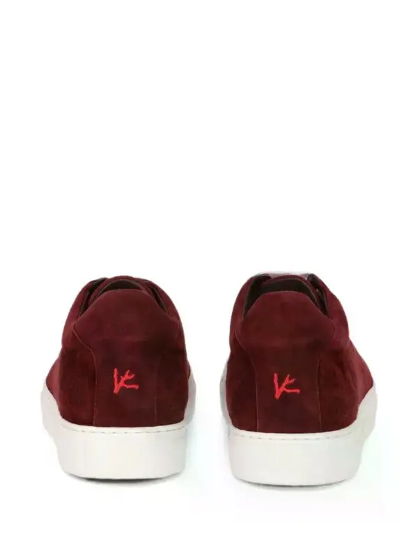 Isaia Perforated Suede Low-top Sneakers