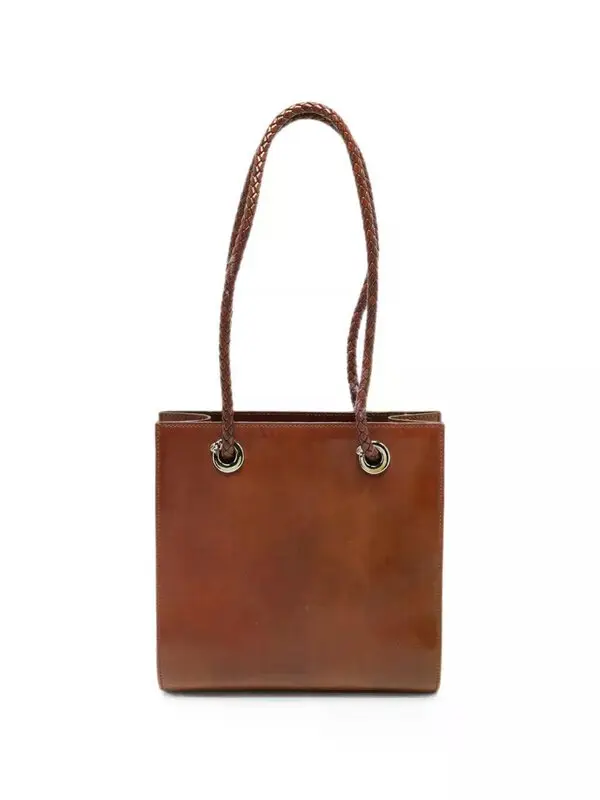Cartier Panthère Braided Handle Tote Bag - Brown