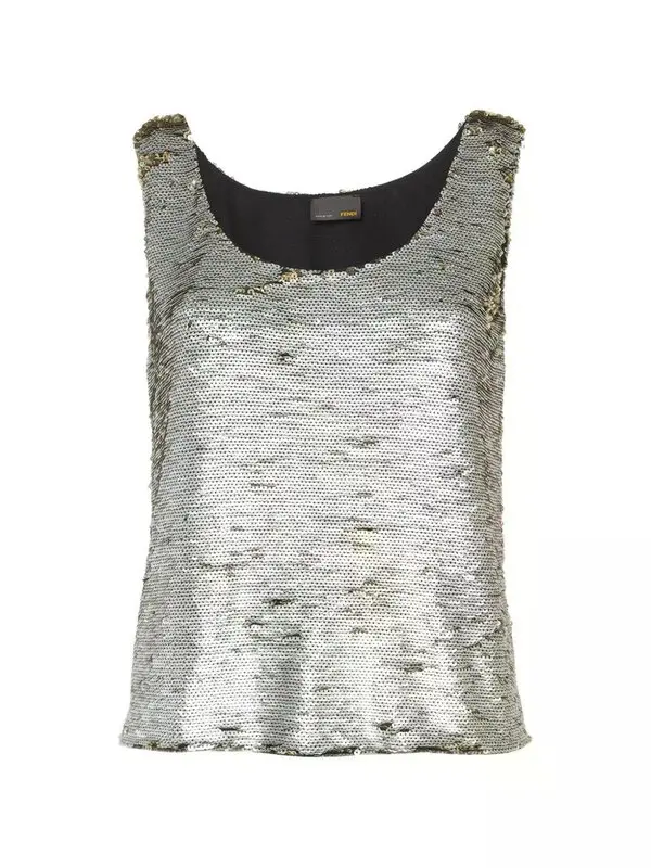 Fendi Sequin Embellished Tank Top
