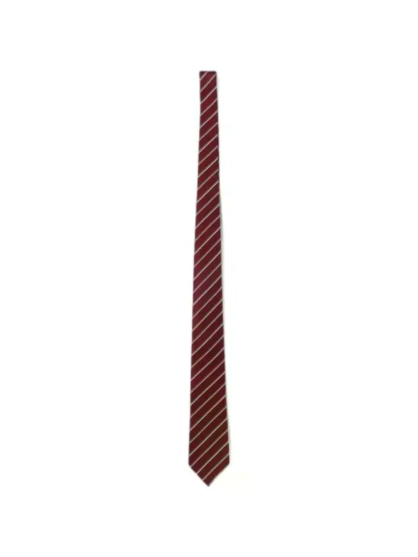 Emporio Armani Striped Silk Tie - Red
