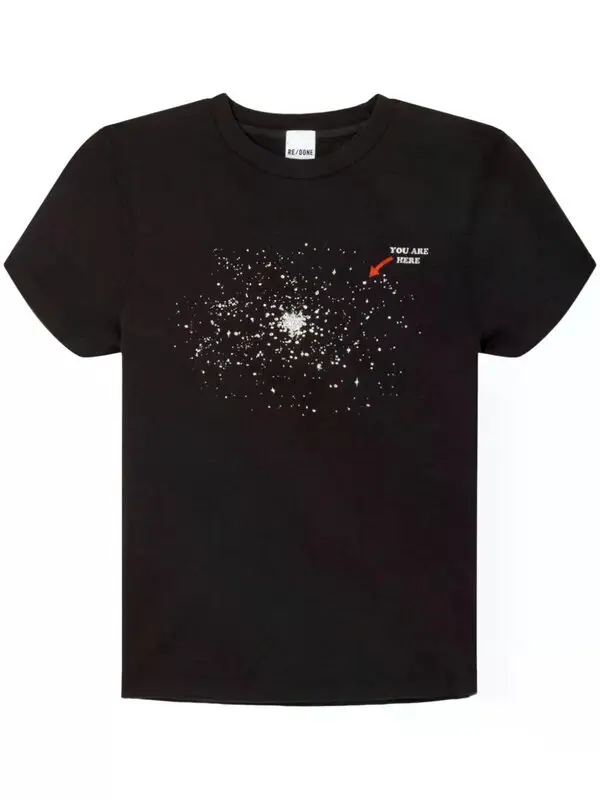 RE/DONE Rhinestone Embellished Cotton T-shirt