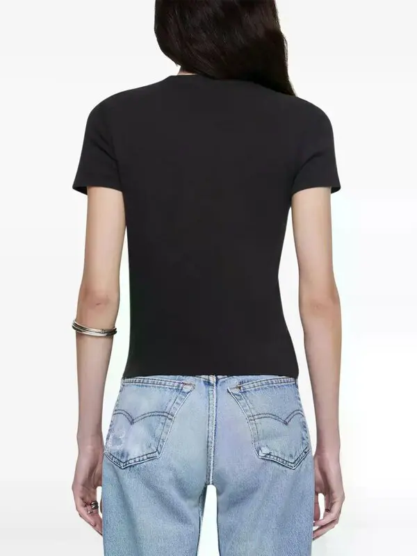 RE/DONE Rhinestone Embellished Cotton T-shirt