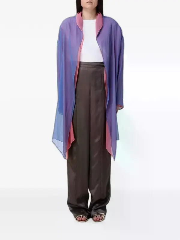 Giorgio Armani Triple-layer Silk Cape