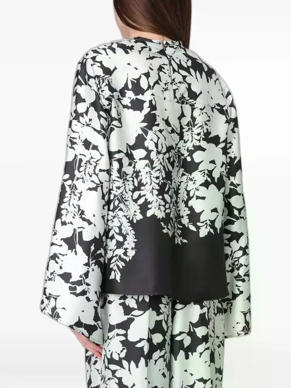 Agnona Floral-print Silk Blouse