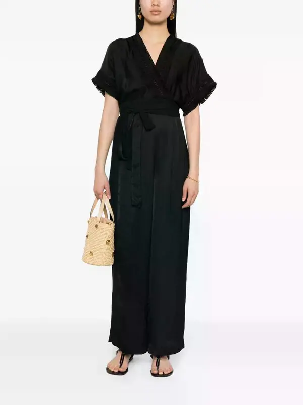 Diane Von Furstenberg Lace-trim Jumpsuit - Black