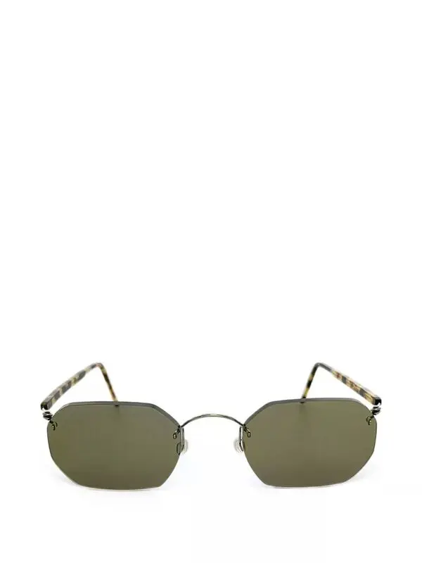 LINDBERG Geometric Frame Sunglasses - Silver
