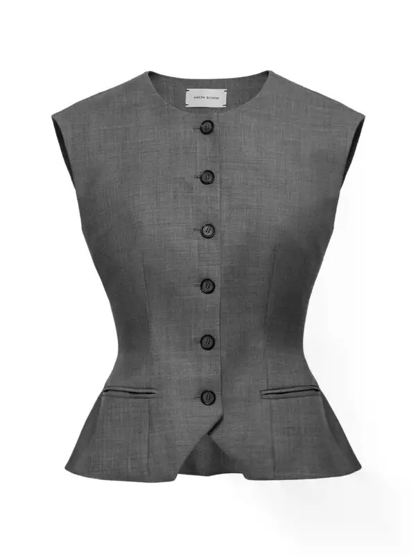 Magda Butrym Peplum Button-up Vest